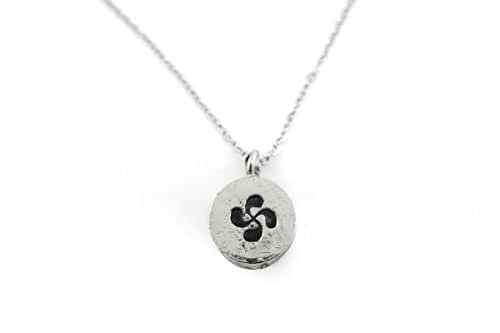 Amazon.com: Basque Lauburu necklace, Basque Cross Pendant Necklace ...