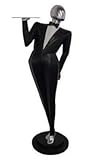 Moderno Man - Life-Sized Butler Statue With Serving Tray