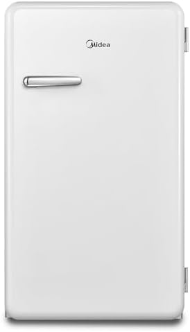 Midea 142L Gross Single Door Retro Style Refrigerator, Compact Size ...
