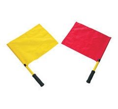 Referee Linesman's Flags Set Football Soccer Touchline: Amazon.co.uk: Sports & Outdoors