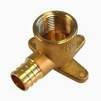 3/4" PEX x 3/4" Female Threaded Drop Ear Elbow-Brass Crimp Fitting (50 ...
