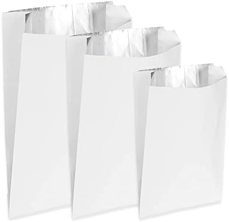BBQ Bags White Foil Lined Paper Bag Greaseproof Chicken Naan Bread ...