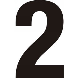 75mm Black Helvetica Bold Condensed Style Vinyl Number 2: Amazon.co.uk ...