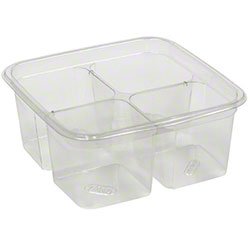 Amazon.com: Pactiv 32oz Square Clear 4 Compartment Container Y6S324C ...