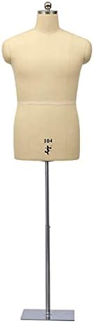 MDTBB Plus Size Sewing Male Mannequin Torso Stand, Mens Cotton Fabric Dressmakers Manikin Body ...