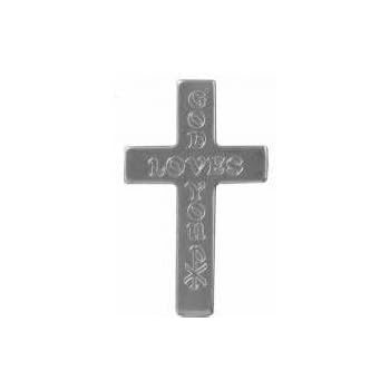 Amazon.com: 25 Pocket Cross God Loves You, Silver Metal 1 3/4" Tall ...