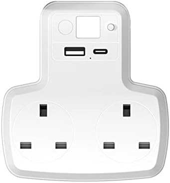 Multi Plug Extension Socket Adapter with USB and Type-C Ports, 2 Way ...