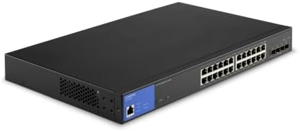 Linksys LGS328MPC-EU 24 Port 410W Gigabit PoE+ Network Switch, 4 Port ...