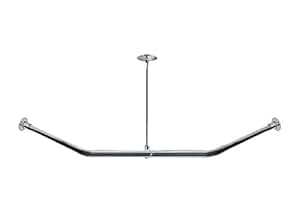 Amazon.com: 36" x 36" x 36" Neo-Angle Shower Rod - Stainless Steel ...