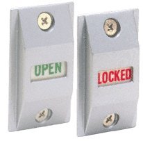 CRL Satin Aluminum Finish Open/Locked Lock Indicator Set Slide Down ...