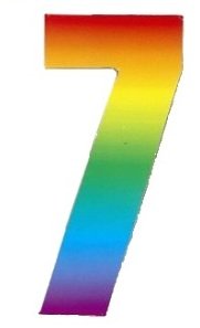Rainbow Wheelie Bin Number Stickers (Number 7): Amazon.co.uk: Kitchen ...