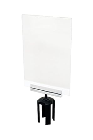 Tensabarrier PSH1-T-1P Acrylic Paper Sign Holder with Heavy Duty Sign ...