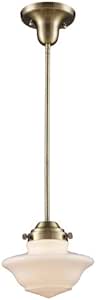 Landmark 69032-1 School House 1-Light Pendant, 7-1/2-Inch, Antique ...