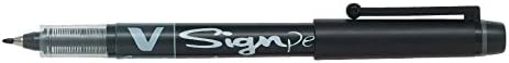 Pilot V Sign Pen Liquid Ink 2.0 mm Tip - Black, Box of 12: Amazon.co.uk ...