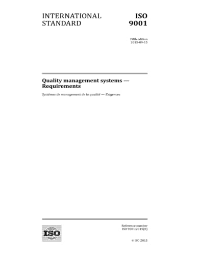 ISO 9001:2015, Fifth Edition: Quality management systems - Requirements ...