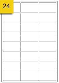 100 Sheets Laser Gloss White (63.5 x 33.9mm) Permanent Labels. LL24 ...