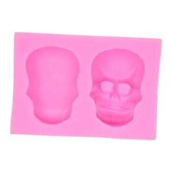 Amazon.com: 3D Skull Silicone Mould Fondant Sugar Clay Jewellery Fimo ...