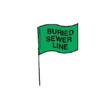 Brady 98165, Marking Flags, 4" Height x 5" Width, Black on Green ...