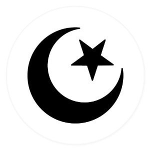 Amazon.com: Islam Crescent Moon and Star car bumper sticker window ...