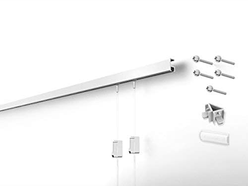 STAS Minirail Picture Hanging System Set - Covers 6.56 ft of Wall Space ...