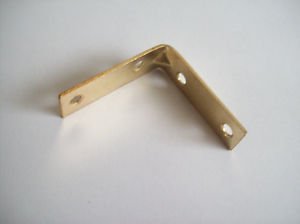 Ironmongery World 2" / 50mm Brass Plated Corner Braces Angle Brackets x ...