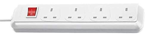 BRENNENSTUHL - Eco-Line 4 Way Switched Extension Lead, 1.5m White in ...