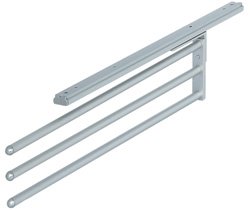 Anodised Aluminium 3 Rail Telescopic Towel Rail: Amazon.co.uk: Kitchen ...