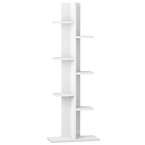 Giantex 7-Tier Bookshelf, Multipurpose Storage Shelf Space-Saving ...