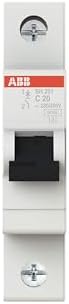 Abb Miniature Circuit Breakers Mcb | Sh201 Series 6Ka Single Pole Breaker | Made In Germany (20A ...