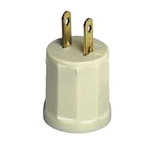 Leviton Ivory Plug-In Light Socket Outlet Adapter Plug - Light Bulb To ...