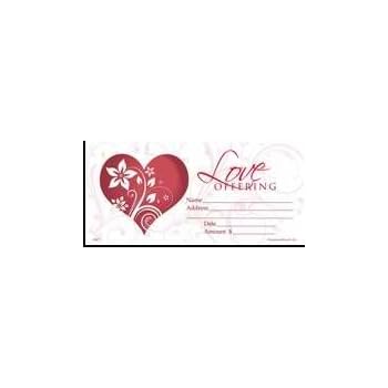 Amazon.com : Love Offering - Church Tithe/Donation Envelopes, Burgundy ...