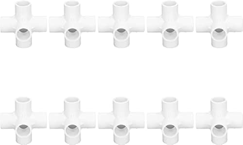 HEIMP 10PCS 6 Way Pipe Fittings PVC Plastic Pipe Corner Elbow Connector ...