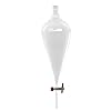 2000ml Separatory Glass Funnel PTFE Stopcock Large Pear Separating ...