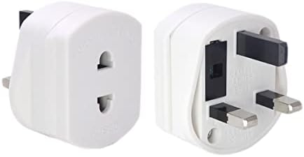 Europe to UK Adapter Plug, US to UK Shaver Plug Adapter, 2 Pin to 3 Pin ...