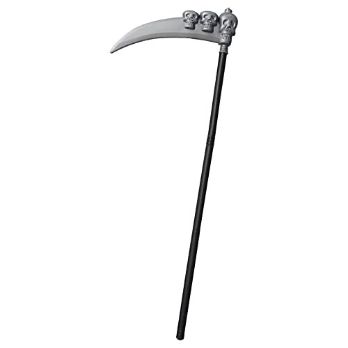 Uyuxxu Grim Reaper Scythe,Scythe Staff with Skeleton,Sickle Weapon ...