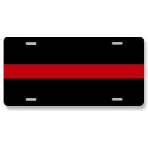 Amazon.com: Thin Red Line License Plate: Automotive