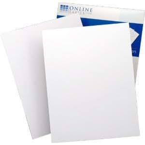 Sticker Paper - 100 Sheets - White Matte - 8.5" x 11" Full Sheet Label ...