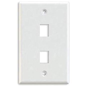 Amazon.com: CMPLE – 2 Port Keystone Wall Plate Single-Gang Wall Plate ...
