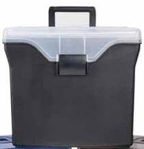 Amazon.com : Staples Letter Size Portable File Tote, Black/Clear ...