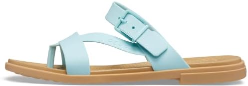 Crocs Women's Tulum Toe Post Sandal, Pure Water/Tan, 9 price in UAE ...