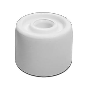 Floor Mounted White Rubber Door Stop Stops Stopper Large 30mm: Amazon ...