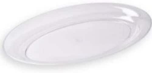 Amazon.com | Clear Oval Plastic Serving Platter, 16" x 11": Platters