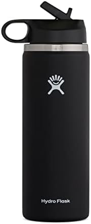 Hydro Flask Wide Mouth Straw Lid Stainless Steel Reusable Water Bottle ...