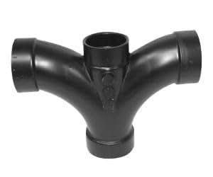 2" x 2" x 1 1/2" x 1 1/2" Double Combination Tee-Wye ABS - Industrial ...