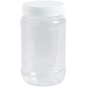 Amazon.com: Fun Express Plastic Pint Mason Jars (12 Pack) Bulk Craft ...