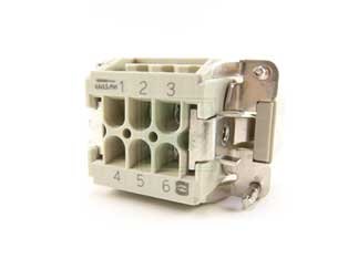 HARTING ELECTRONICS 09330062601 HAN 6 Position Male Insert Plug 500 V ...