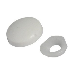 Pike & Co. Plastic Dome Screw Cover Caps - White - 6s-8s [25 Per Bag ...