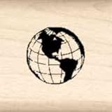 Amazon.com: Planet Earth Rubber Stamp, World, Globe, Small: Arts ...