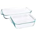 Amazon.com: Pyrex Basics Clear Glass Baking Dishes - 2 Piece Value-Plus ...