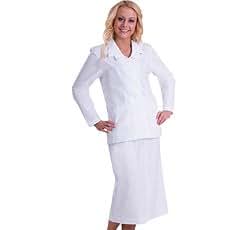 Amazon.com: White Swan Uniforms White Swan Long Sleeve White 2 Piece ...